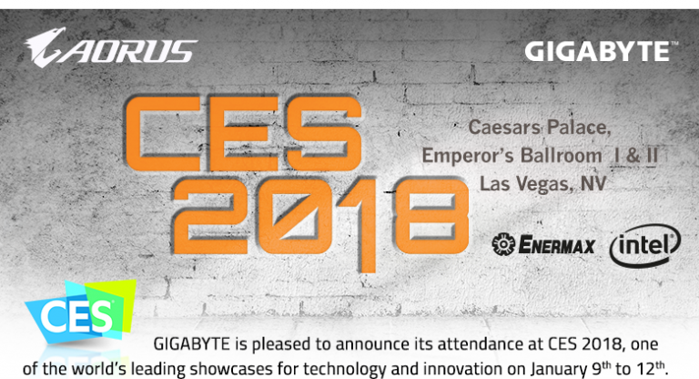 NP: CES2018 - GIGABYTE anunció su asistencia al CES 2018 - Fanáticos del Hardware