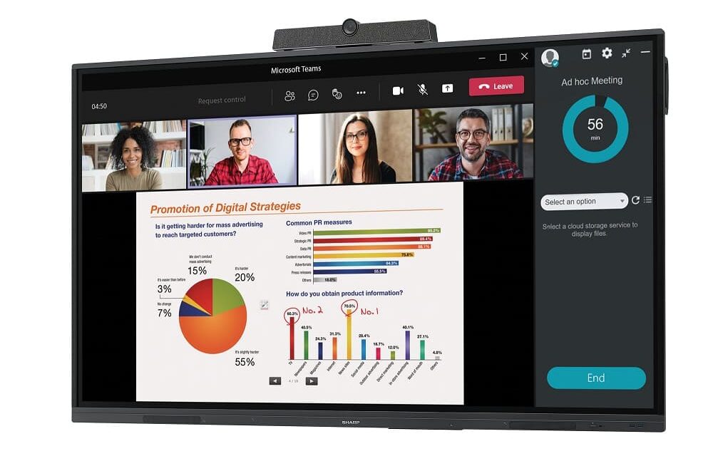 Sharp lanza su nueva generación de pantallas interactivas 4K con tres modelos de gran formato y ...